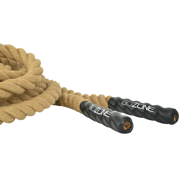 20ft Battle Rope – Natural/Black – GoZoneUSA